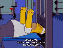Homer At Gym GIFs - Find & Share on GIPHY
