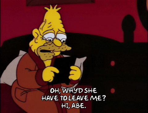 Abe-simpson-leaving GIFs - Get the best GIF on GIPHY