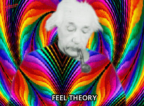 Albert Einstein Smoking Trippy