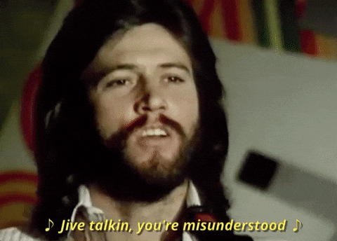 Jive Talking You'Re Misunderstood GIF by Bee Gees - Find & Share on GIPHY
