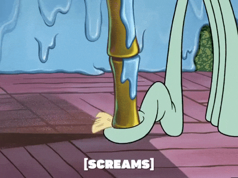 Squidward Screaming Gif